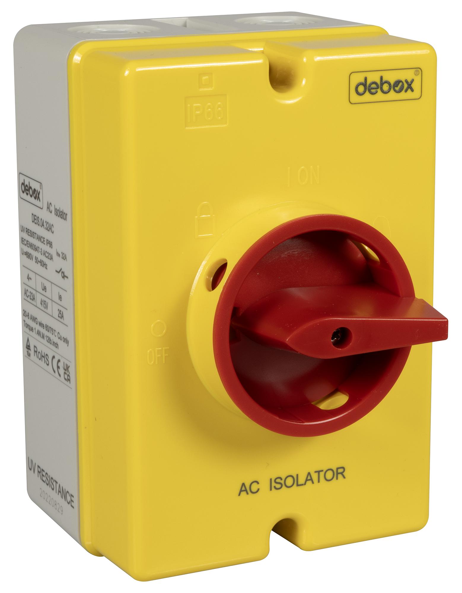 4 Pole AC Rotary Isolator Switch, 240V AC, 32A - Hylec | CPC 4 Pole AC Rotary Isolator Switch, 240V AC, 32A - Hylec | CPC