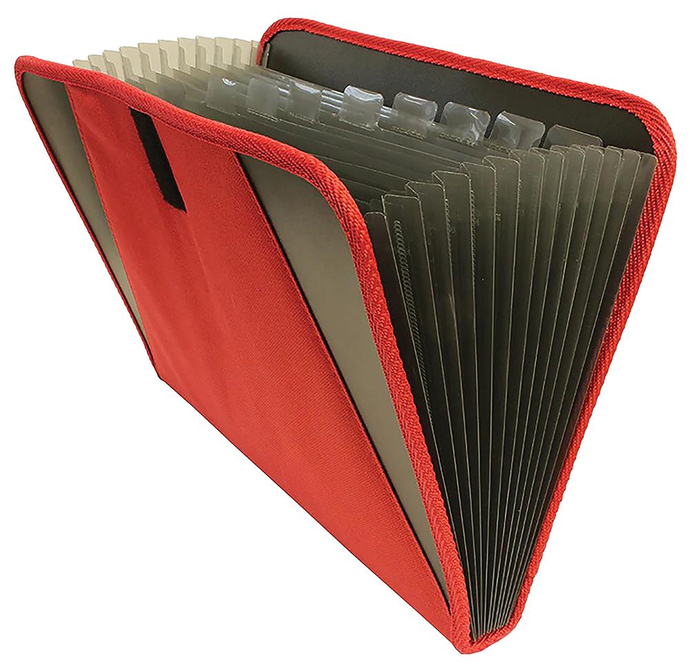 13 Pocket Fabric Expanding File, Red - Cathedral | CPC 13 Pocket Fabric Expanding File, Red - Cathedral | CPC