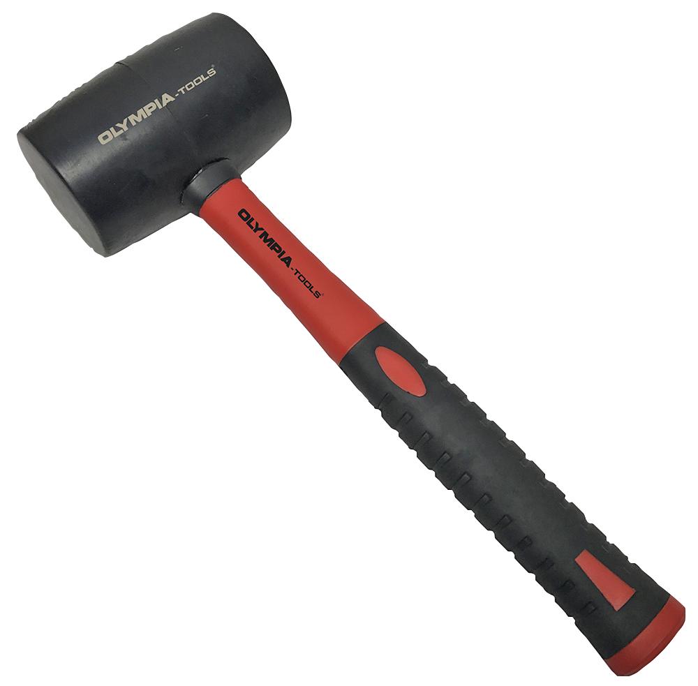 OLYMPIA TOOLS 60 173 1kg 32oz Rubber Mallet with Fibreglass Handle