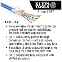Klein rj45 pass through connectors store